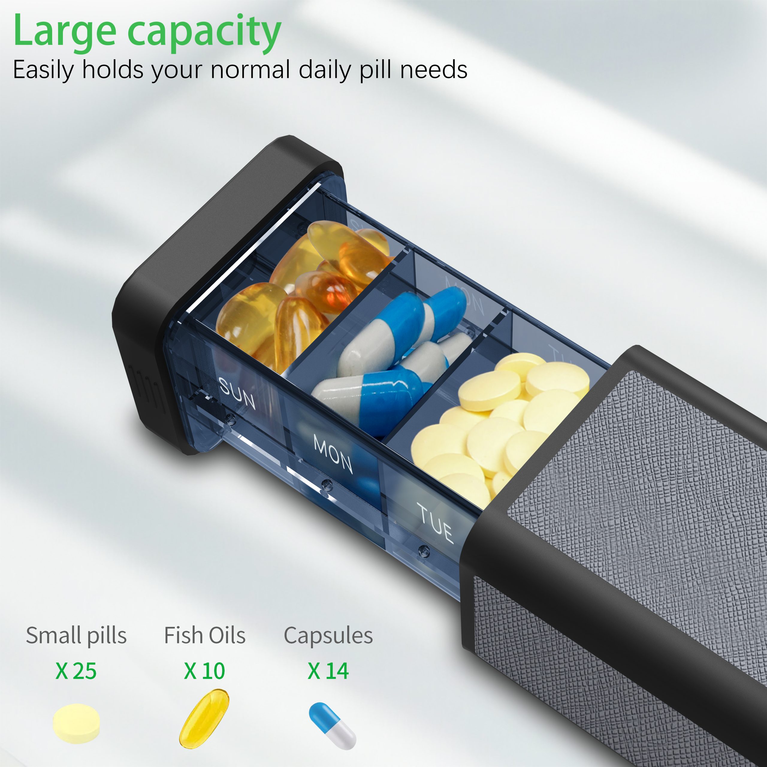 7 Day 1 Time Pill Organizer (Silvery)